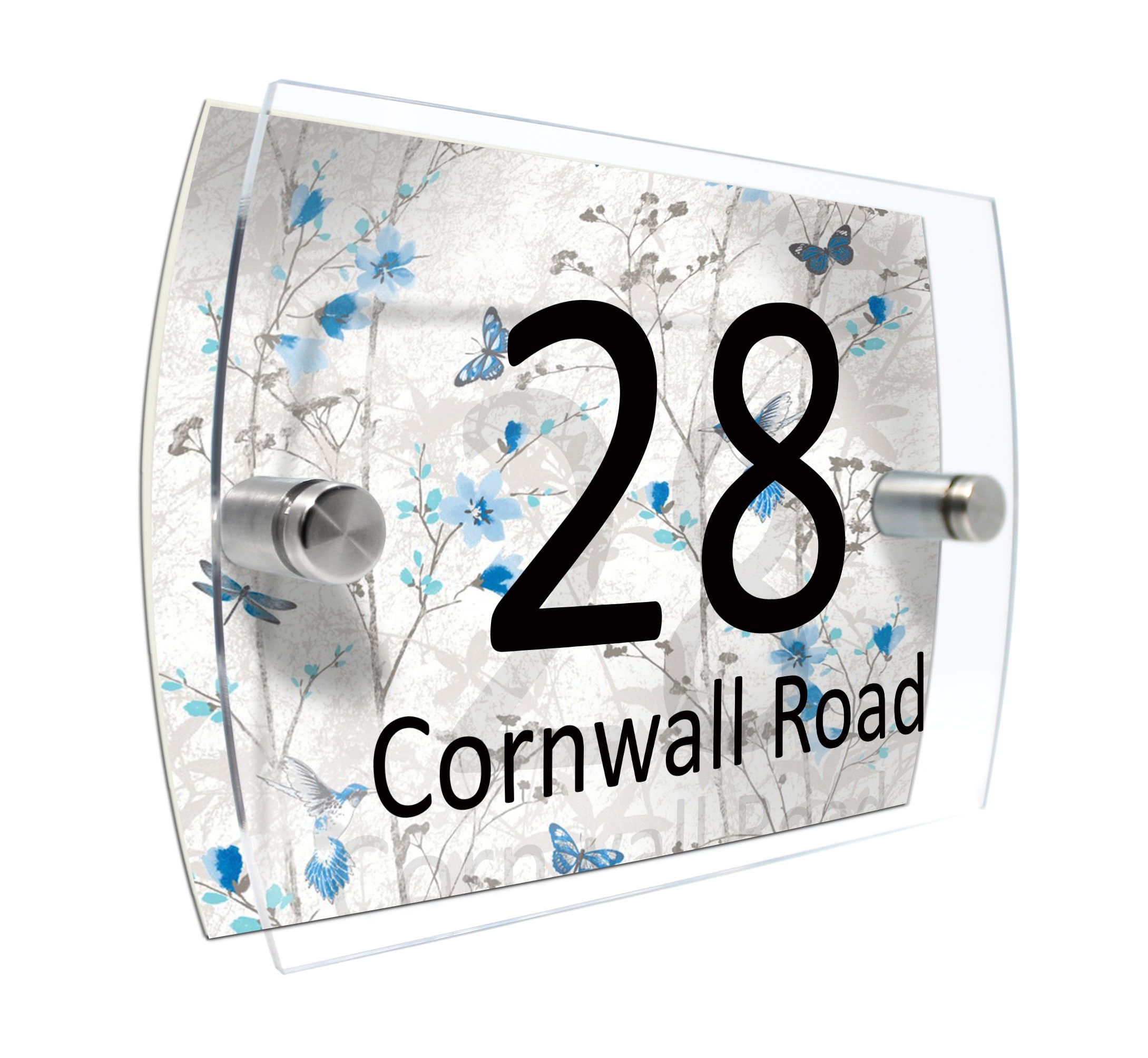 Modern House Number Property Sign Name and Number Street Wall Plaque - Etsy