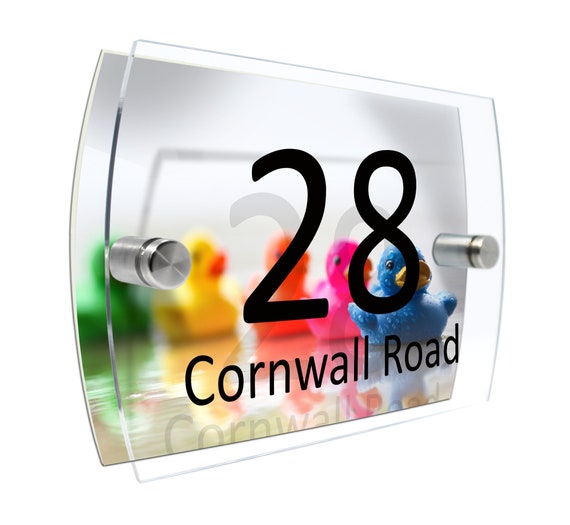 Home Décor Wall Hangings Modern House number Property Sign Name and ...