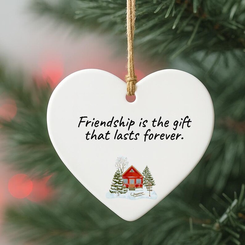 Friendship is the Gift That Lasts Forever – Christmas Acrylic Heart ...