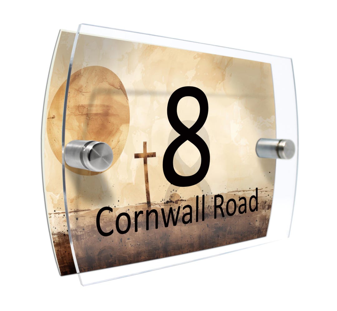 Jesus Christian Religious Modern House Sign – Watercolor Background ...