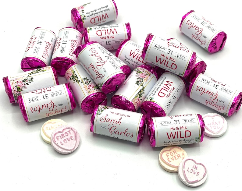 Personalised Mini Love Hearts Wedding Favours Just Married for - Etsy UK