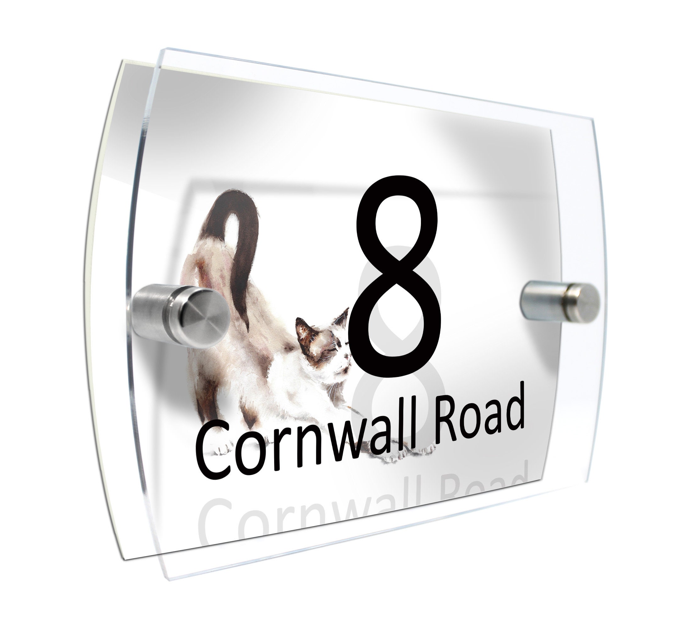 Personalised Modern House Number Sign Name and Number Street - Etsy UK