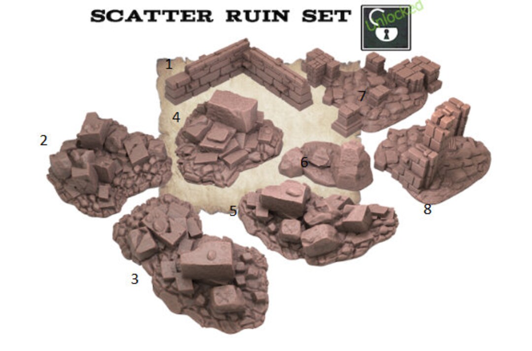 Scatter Ruins Terrain - Tale of Two Cities - Ideal for Dungeons and ...