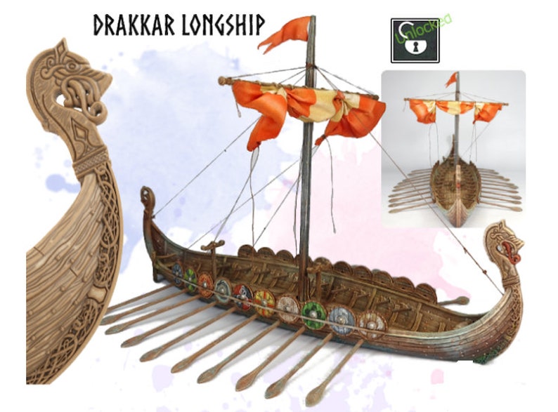 Drakkar Longship: Viking Saga Tabletop RPG Scenery - Etsy