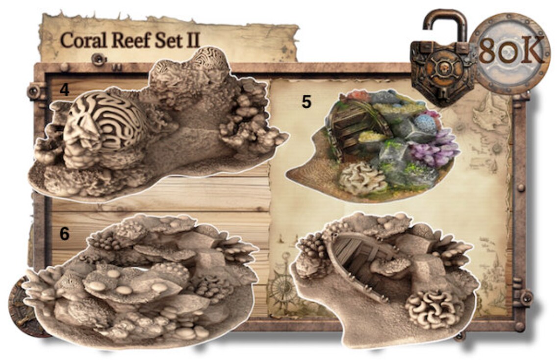 Coral Reef Terrain: D&D, Tabletop RPG Wargaming Scenery - Etsy