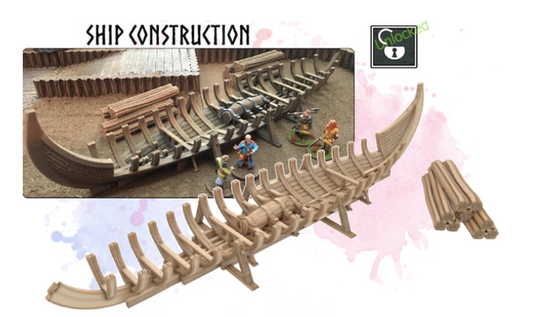 Viking Ship Construction: Tabletop RPG Scenery - D&D Wargaming - Etsy UK