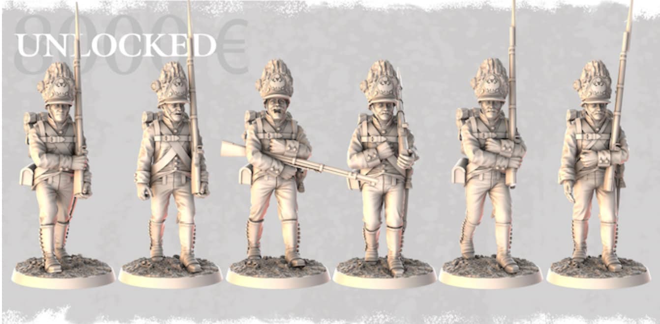 Napoleonic German Grenadier Miniature: D&D Tabletop RPG Wargaming - Etsy