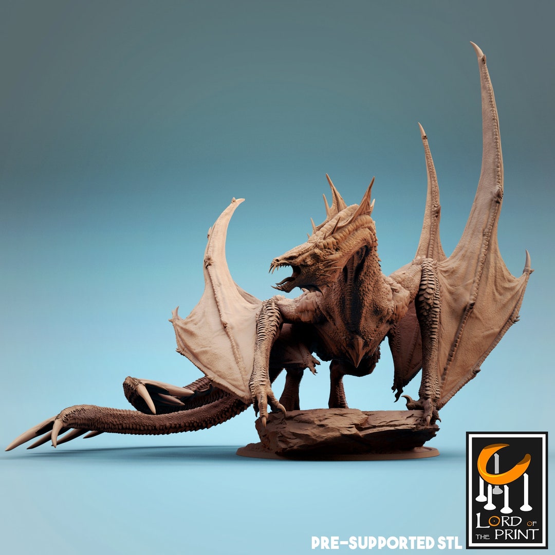 Matriarch Dragon From Lord of the Print/ Ideal for Dungeons and Dragons ...