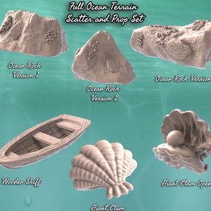 Ocean Scatter Terrain & Props: Dungeons and Dragons, Tabletop RPG - Etsy