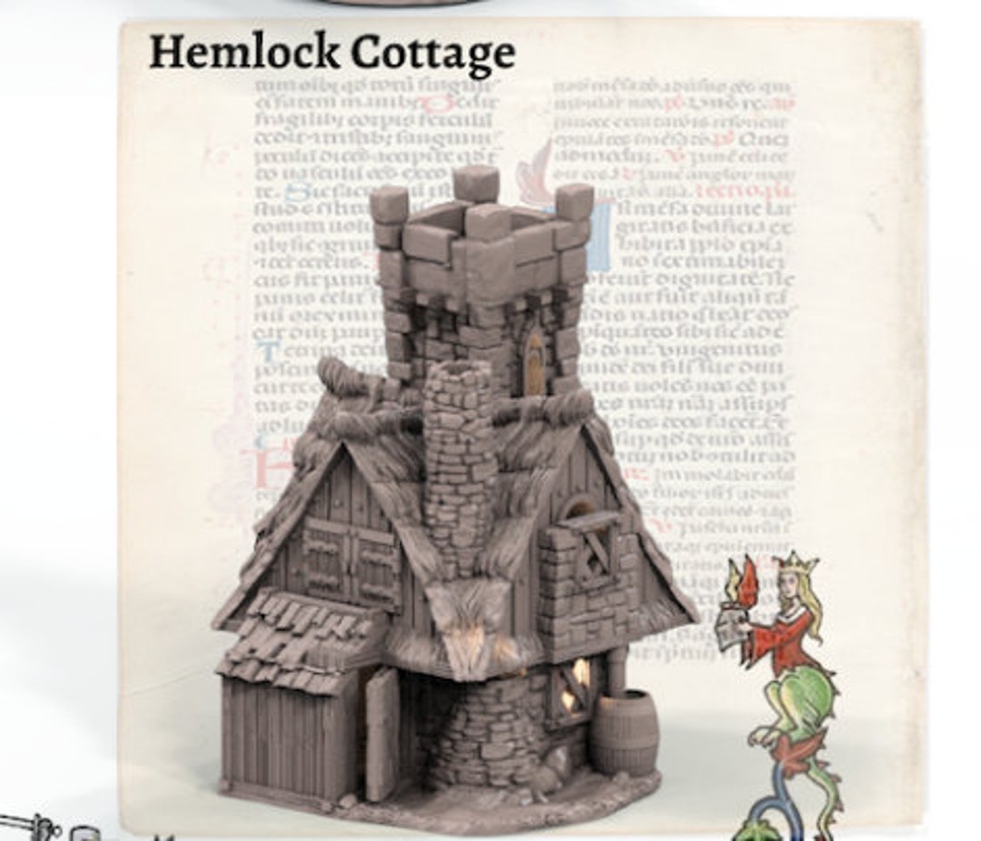 Hemlock Cottage: Tabletop RPG Scenery for D&D Wargaming - Etsy