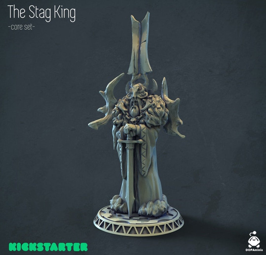 Stag King Ideal for Dungeons and Dragons and Other Tabletop Rpgs - Etsy