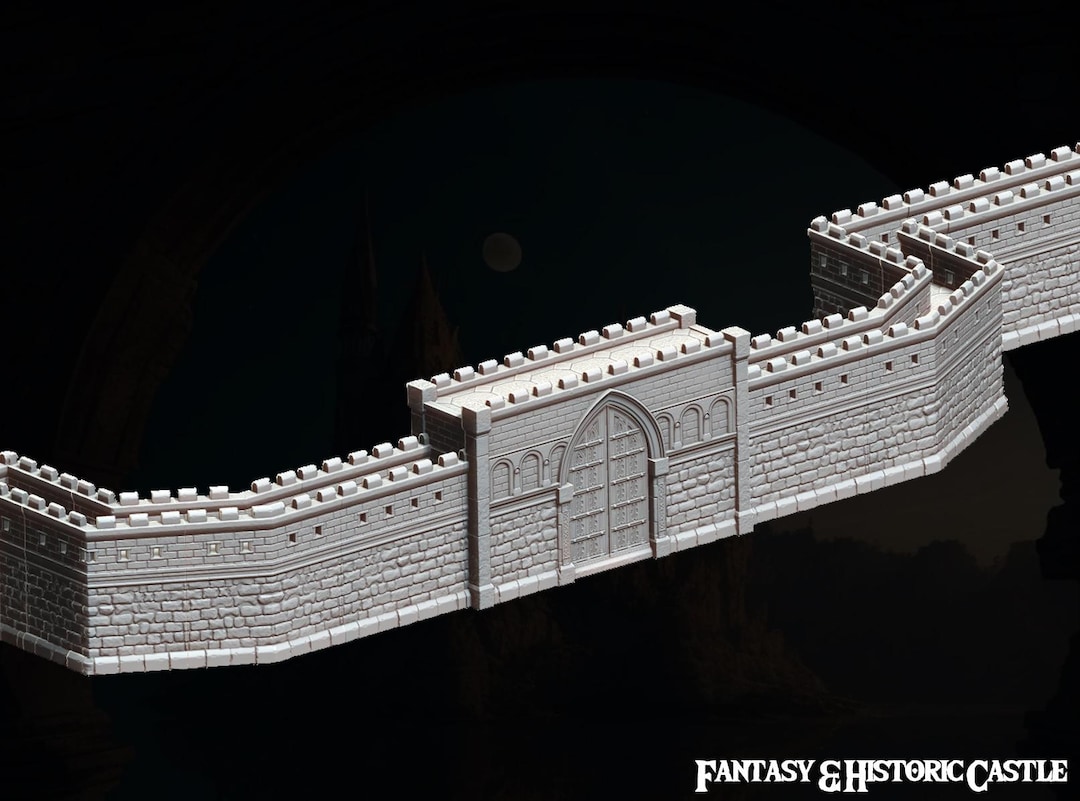 Resin Walls and Gate: Tabletop RPG Scenery - Dungeons and Dragons - Etsy