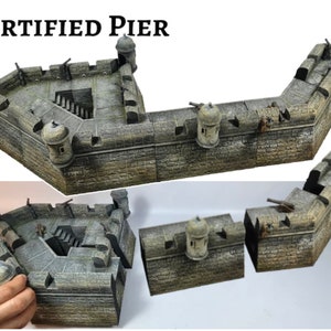 Fortified Pier Walls: Tabletop RPG Terrain - Iain Lovecraft - Etsy