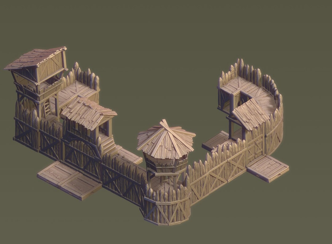 Modular Wooden Wall - Ideal for Dungeons and Dragons and Other Tabletop ...