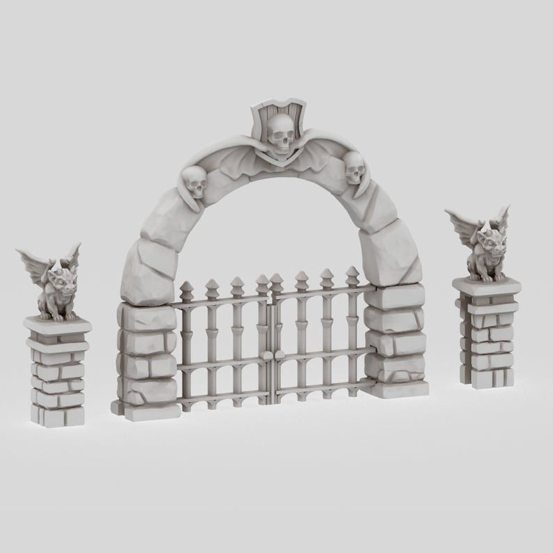 Graveyard Gate/stone Wall Set - the Frost - Ideal for Dungeons and ...