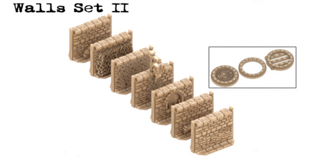 Wall Set - Dark Alley - Ideal for Dungeons and Dragons and Other ...