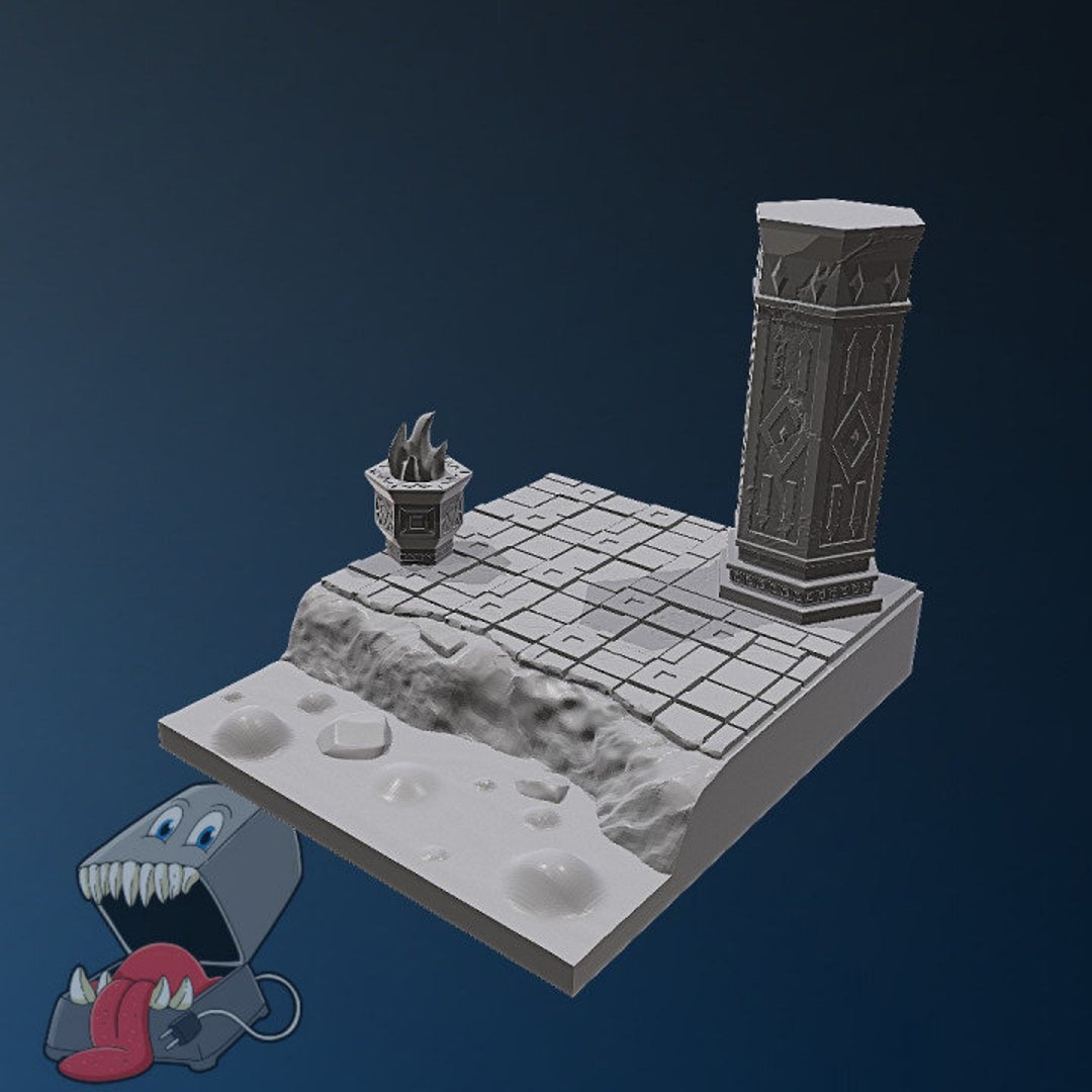 Lava Diorama Base (60 Mm) - Ideal for Dungeons and Dragons and Other ...