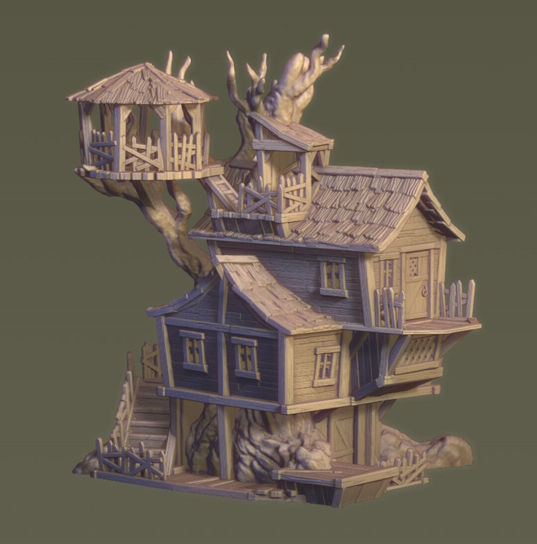 Medium Tree House - Ideal for Dungeons and Dragons and Other Tabletop ...