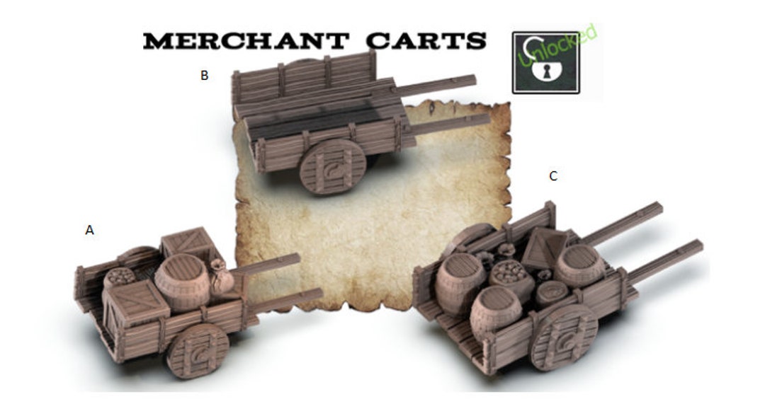 Crate Carts: Tabletop RPG Scenery for D&D Wargaming - Etsy