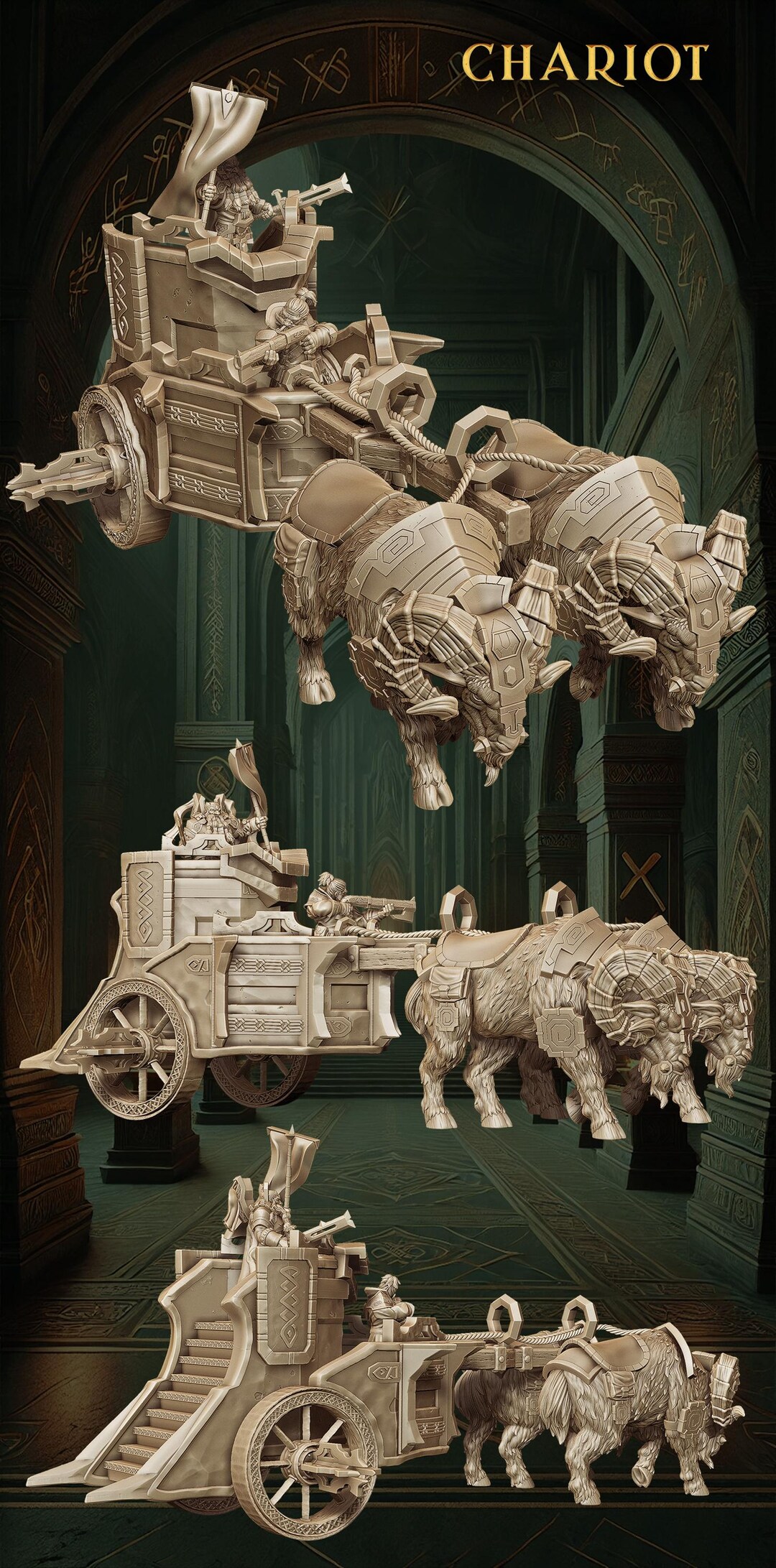 Chaos Dwarf Chariot (many Options): Resin RPG Tabletop Figure DND - Etsy