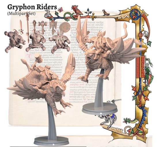 Dwarf Gryphon Riders Tale of Two Cities Ideal for Dungeons | Etsy