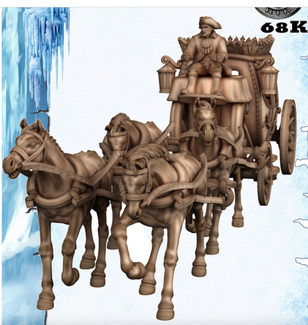 Stagecoach Wagon the Frost 2 Ideal for Dungeons and Dragons and Other ...