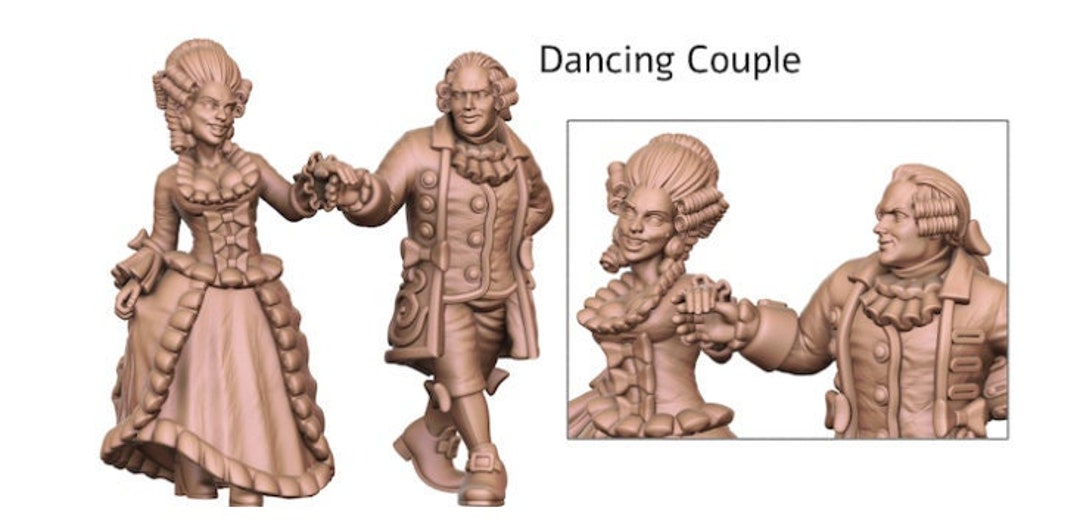 Dancing Noble Couple Miniature: D&D Tabletop RPG Wargaming - Etsy Australia