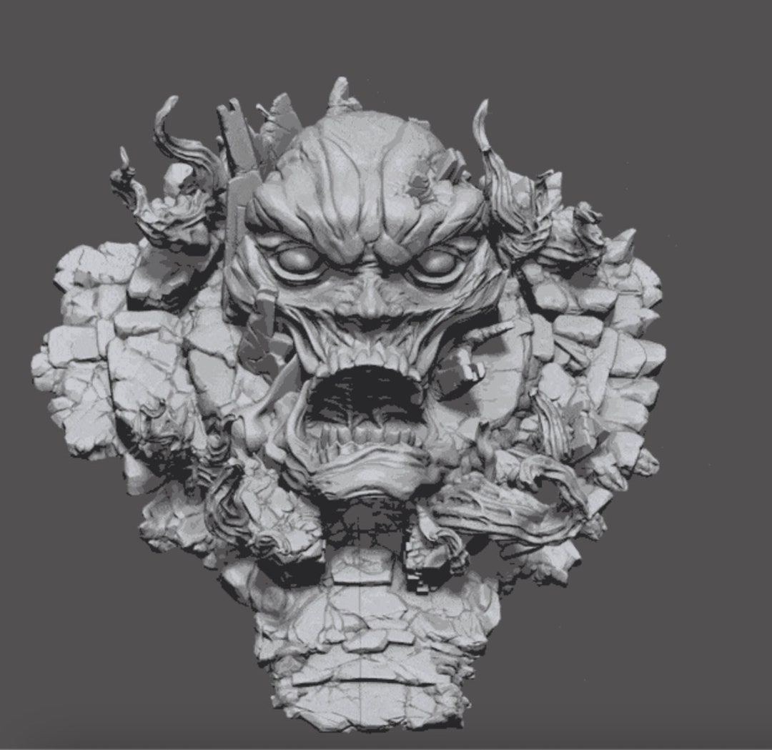 Fallen Titan Head Ideal for Dungeons and Dragons and Other Tabletop ...