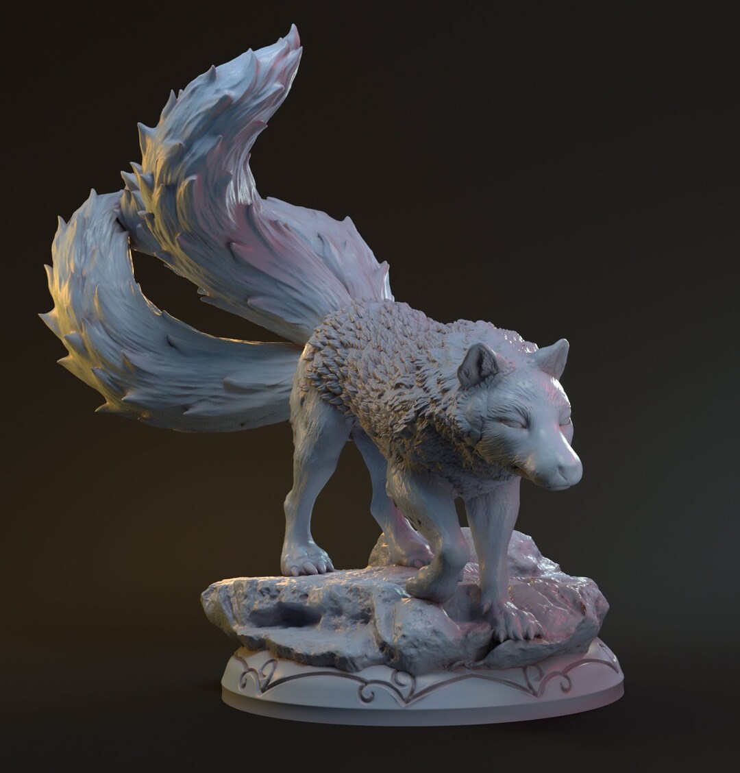 Wolf Miniature Sister of the Dawn Dnd Miniature Wolf RPG Miniature Wolf ...
