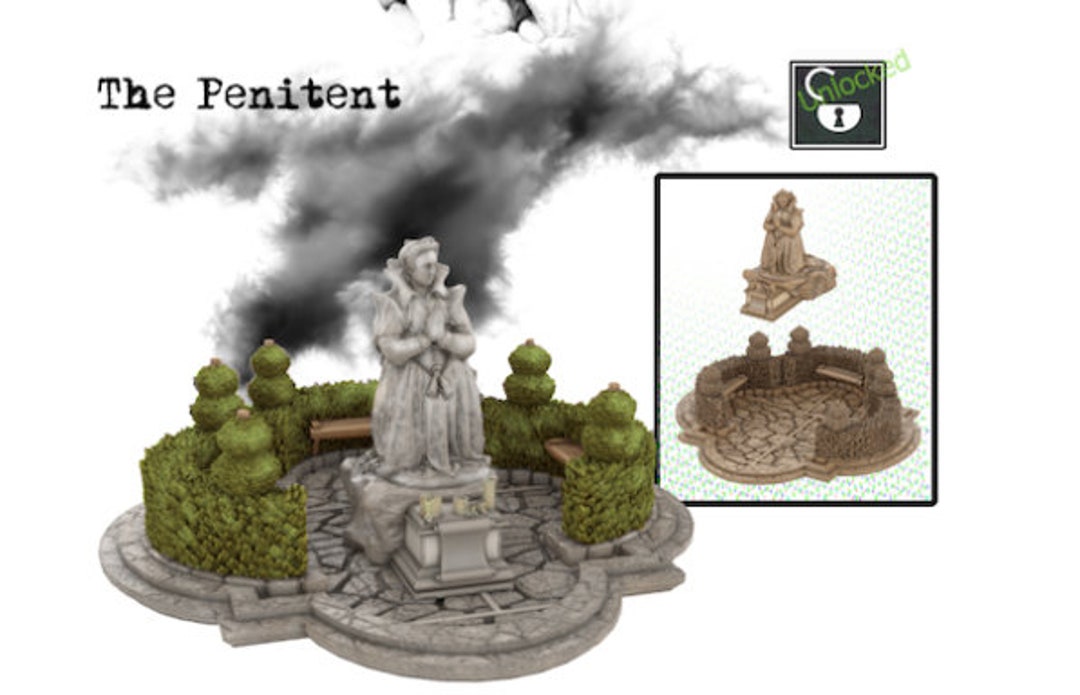 Memorial Statue - Dark Alley - Ideal for Dungeons and Dragons and Other ...