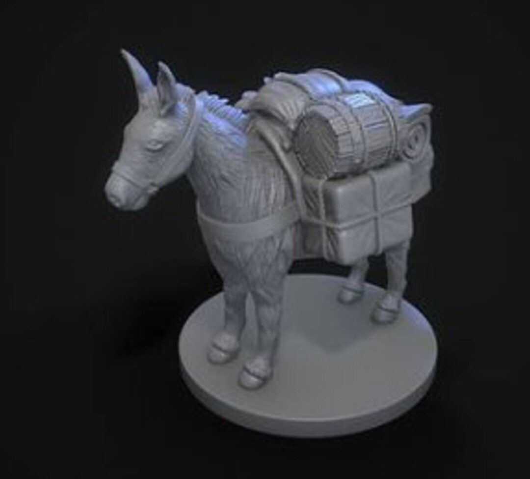 Mule Carrying Luggage - Ideal for Dungeons and Dragons and Other ...