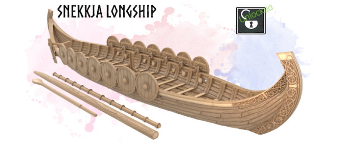 Snekkja Longship: Viking Saga Tabletop RPG Scenery - Etsy