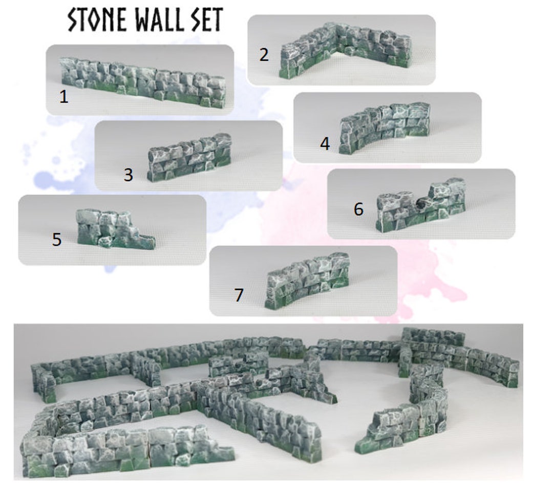 Stone Wall Set Viking Saga Ideal for Dungeons and Dragons and Other ...