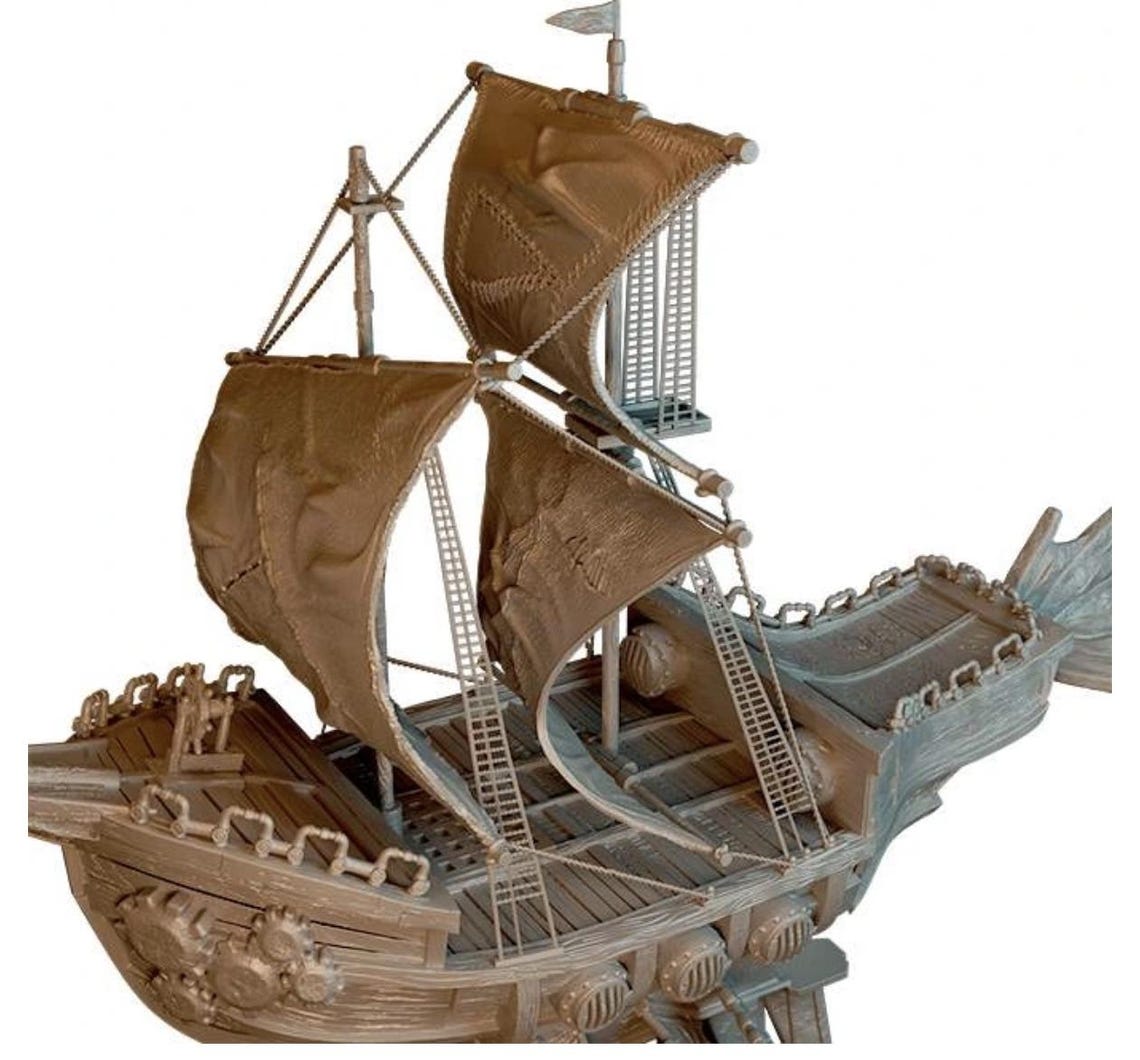 The Flying Ship: Dwarf Airship for D&D, Tabletop RPG - Etsy