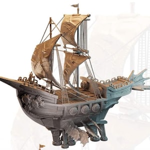 The Flying Ship: Dwarf Airship for D&D, Tabletop RPG - Etsy