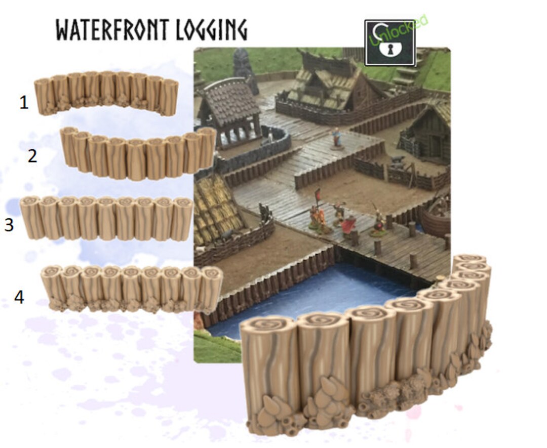 Waterfront Logging: Viking Saga Tabletop RPG Scenery - Etsy