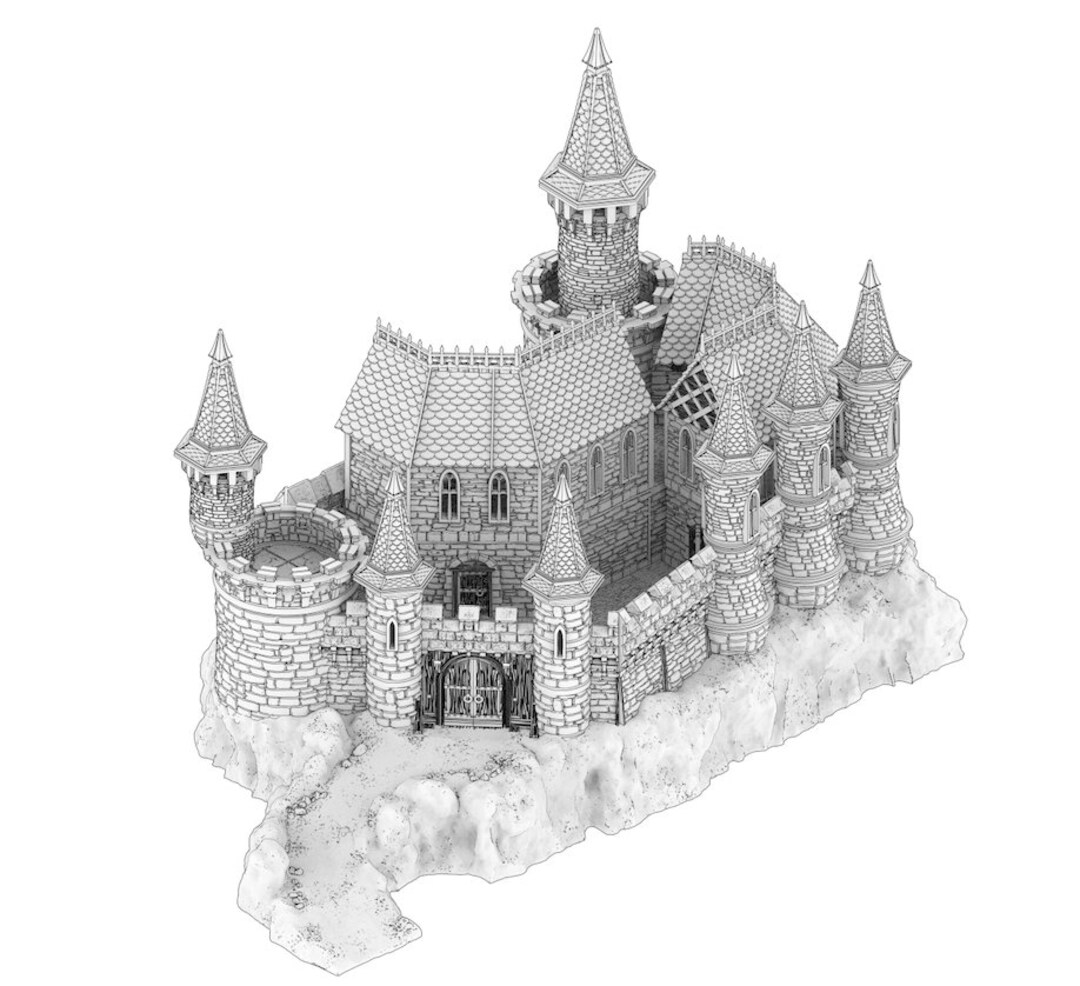 Medieval Castle: Tabletop RPG Scenery for D&D Wargaming - Etsy