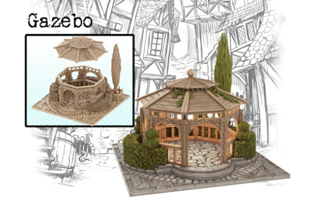 Gazebo - Dark Alley - Ideal for Dungeons and Dragons and Other Tabletop ...