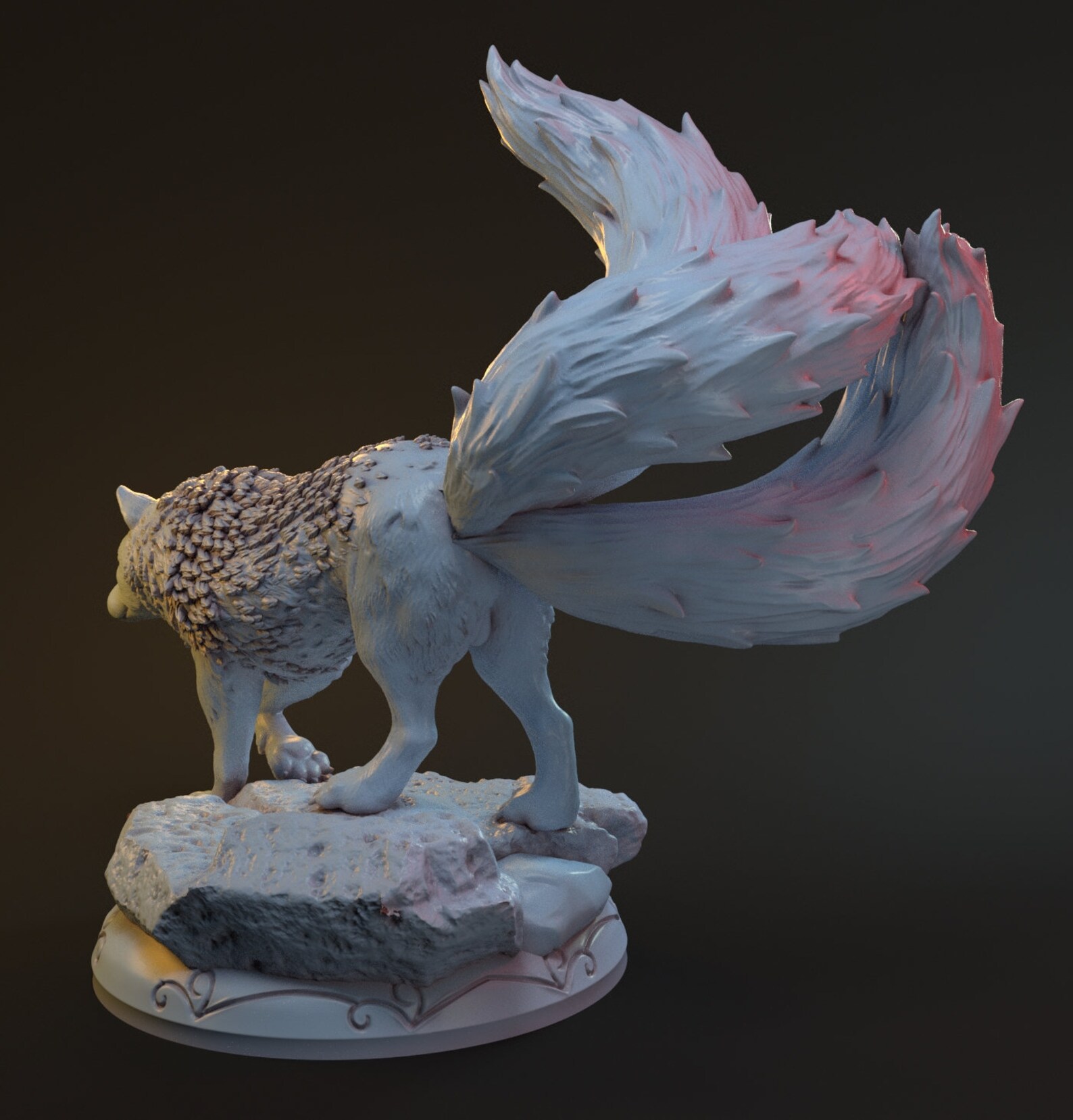Wolf Miniature Sister of the Dawn Dnd Miniature Wolf RPG - Etsy