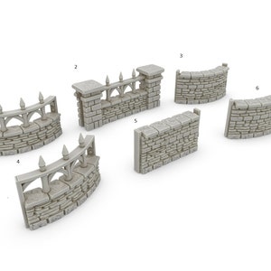 Graveyard Gate/stone Wall Set the Frost Ideal for Dungeons and Dragons ...