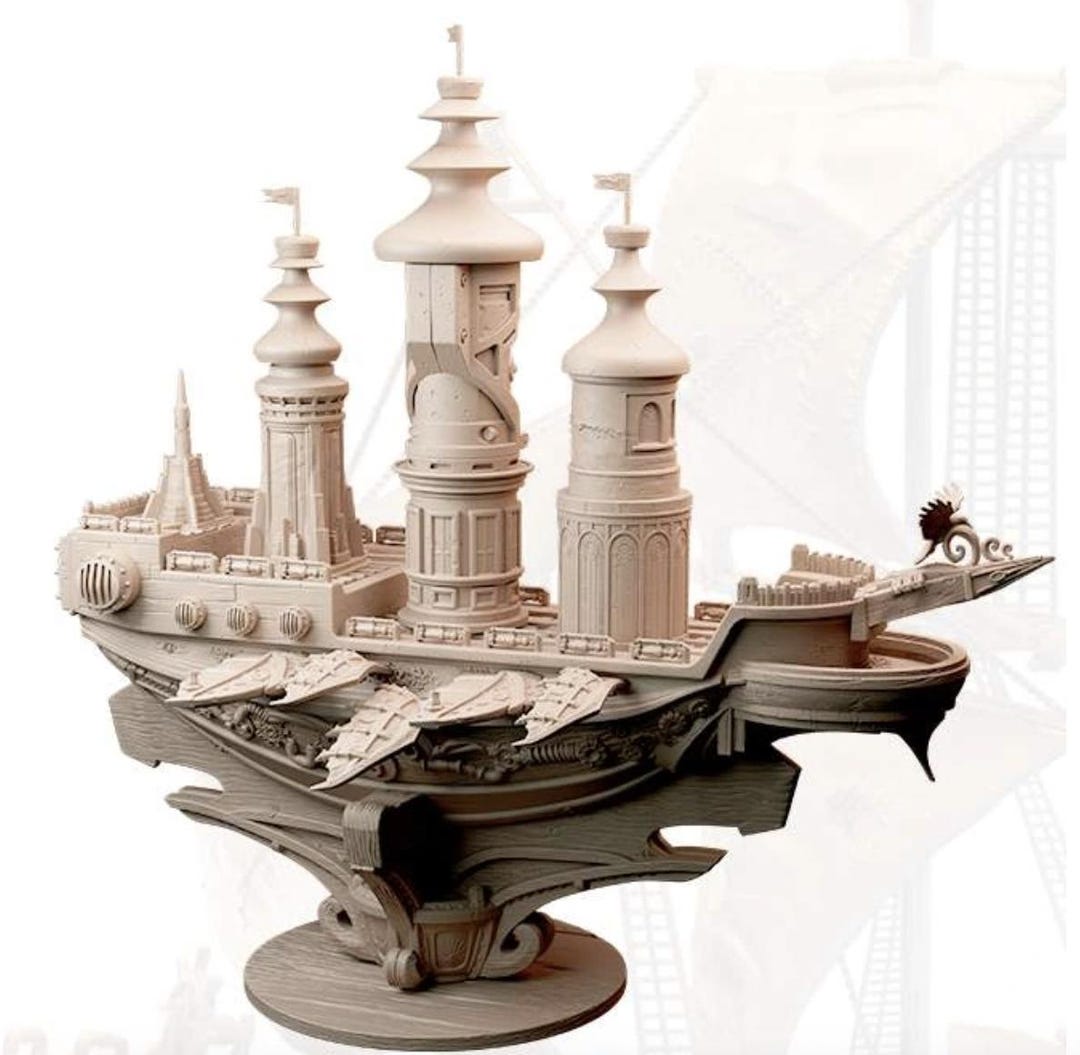 The Great Dwarf Boat: Dwarf Airship for D&D, Tabletop RPG - Etsy