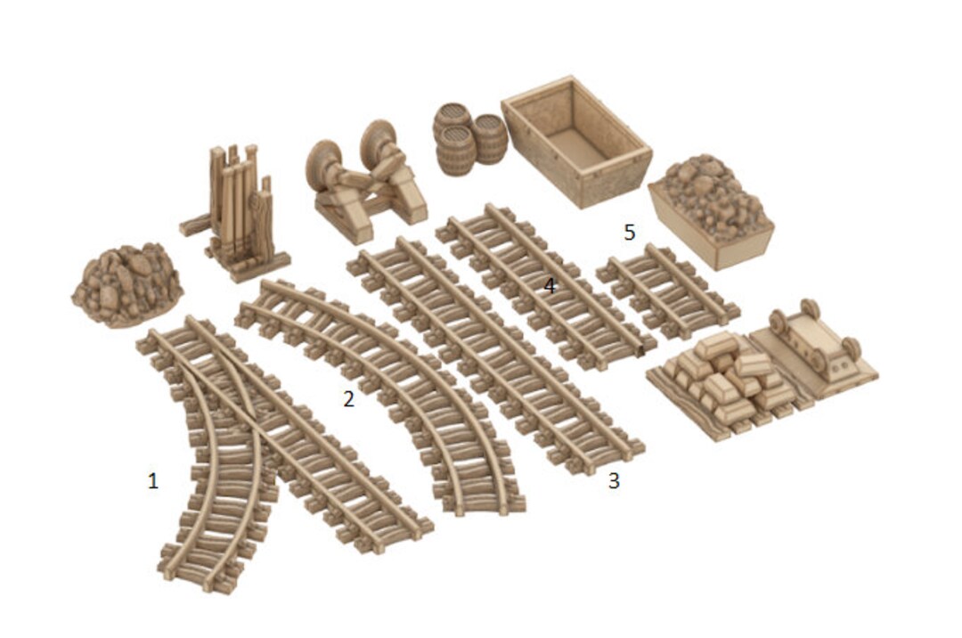 Rail Way Track Set - Dark Alley - Ideal for Dungeons and Dragons and ...