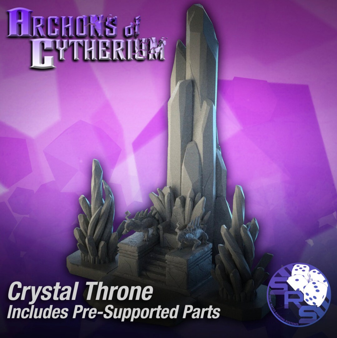 Crystal Terrain Throne Piece - Ideal for Dungeons and Dragons and Other ...