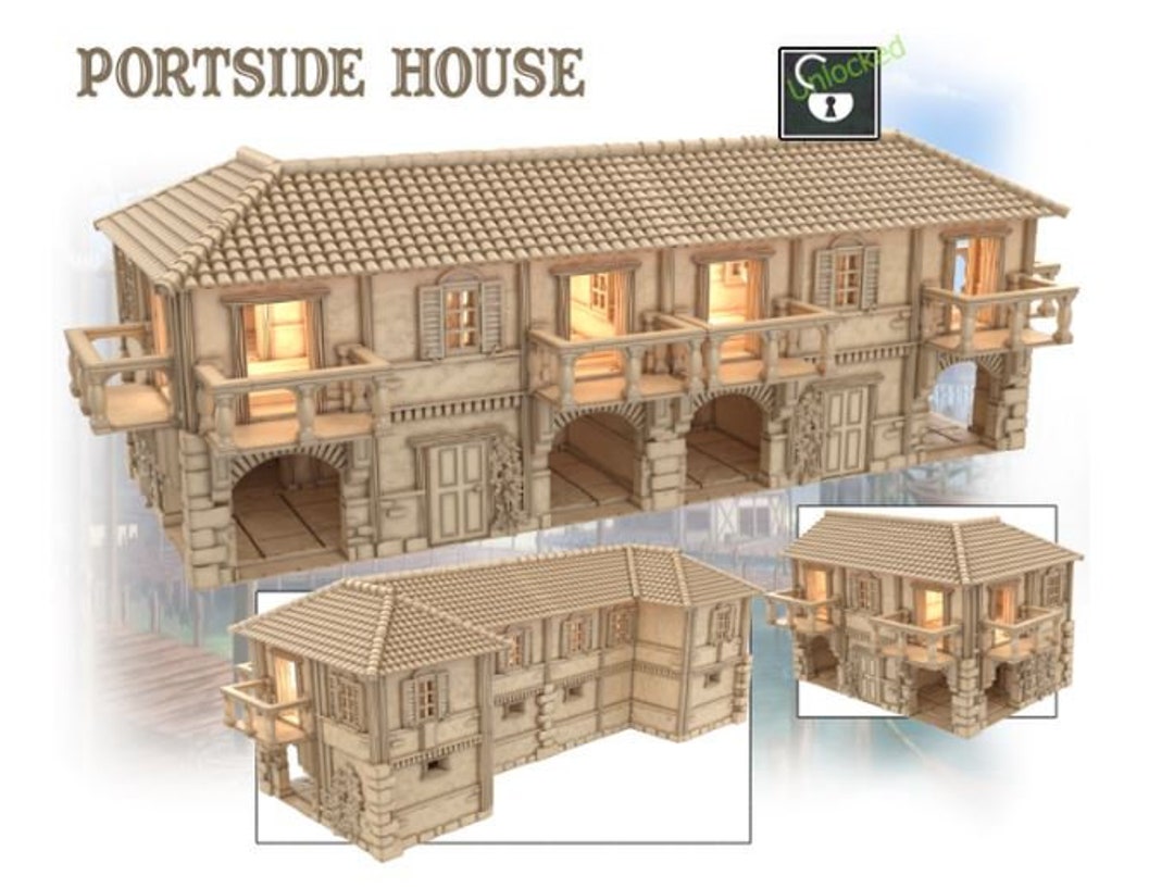 Portside House: Tabletop RPG Scenery - Treasure Island D&D Wargaming - Etsy