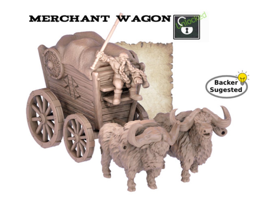 Merchant Wagon: Tabletop RPG Scenery for D&D Wargaming - Etsy
