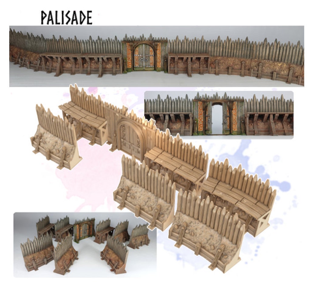 Palisade Fence Set Viking Saga Ideal for Dungeons and Dragons and Other ...