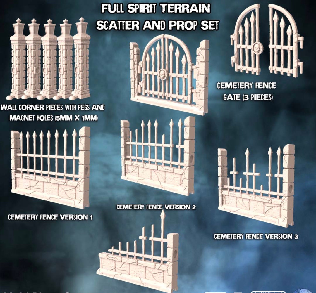 Graveyard Fence - Ideal for Dungeons and Dragons and Other Tabletop ...