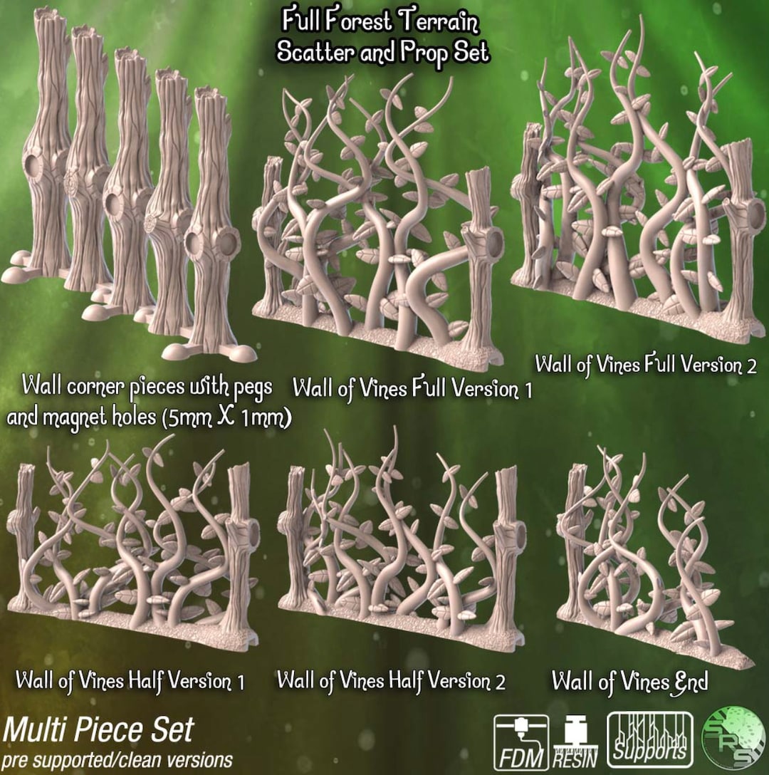 Forest Vine Set - Ideal for Dungeons and Dragons and Other Tabletop ...