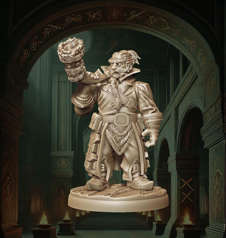 Chaos Dwarf Command Group (many Options): Resin RPG Tabletop Figure DND ...