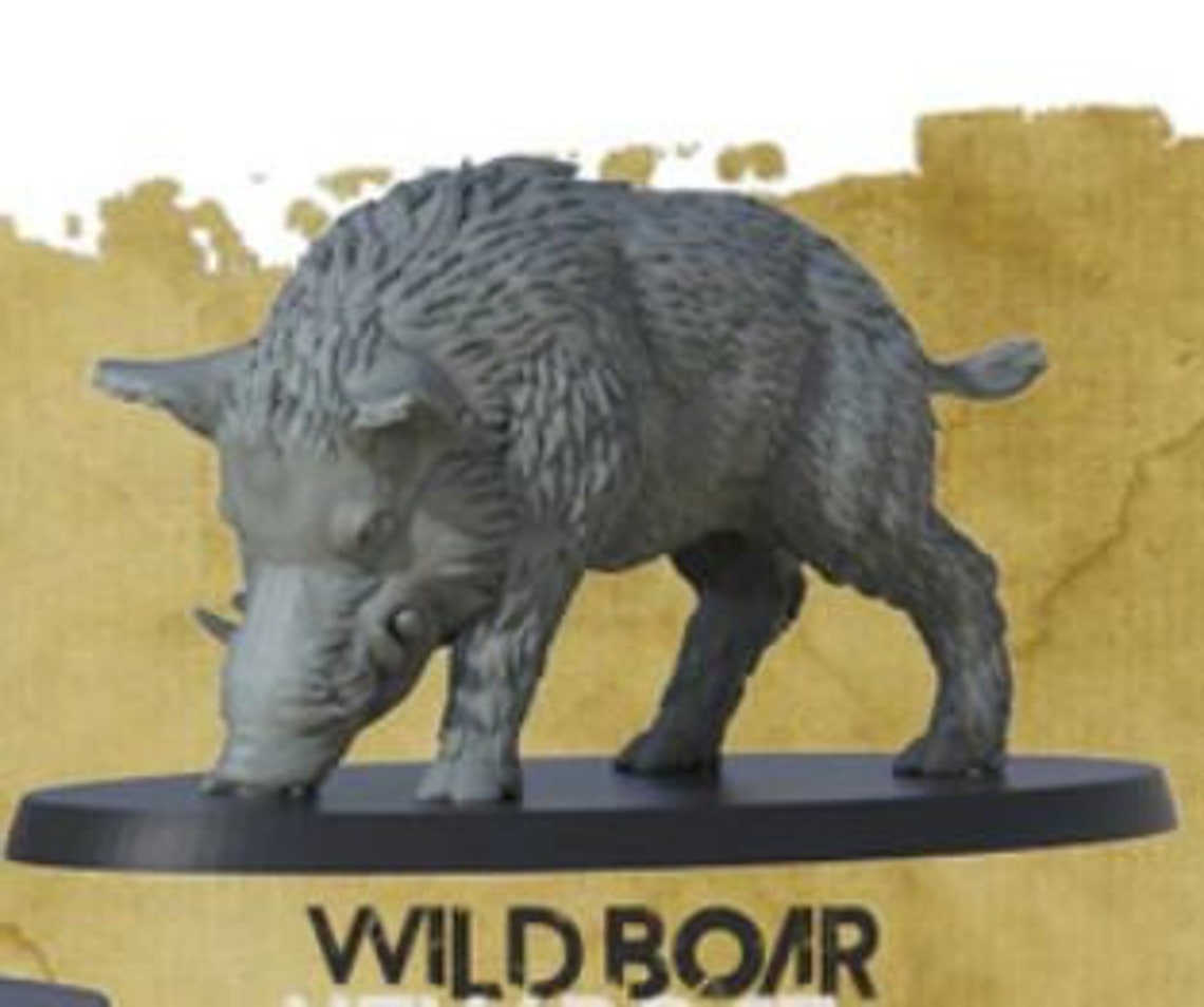 Wild Boar Ideal for Dungeons and Dragons and Other Tabletop | Etsy
